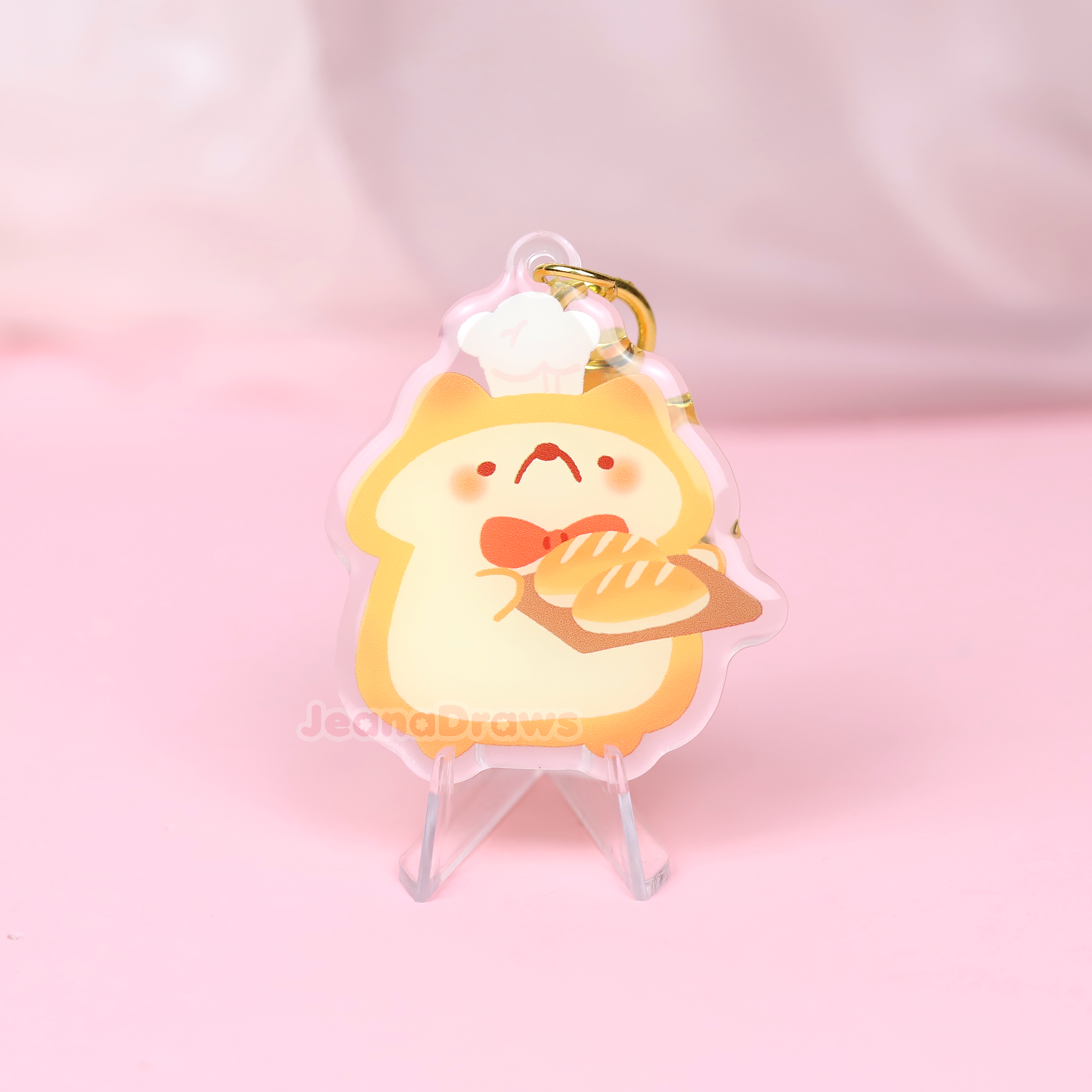 Bread Pup Acrylic Keychain – JeanaDraws